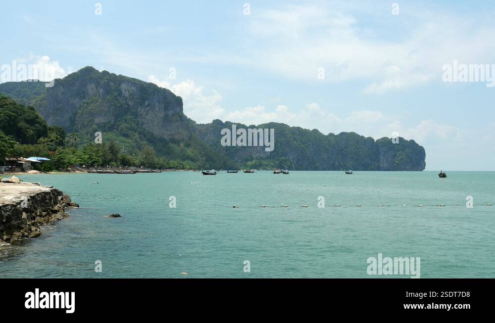 Fresh breeze from sea, hot spring day coming, Ao Nang beach view Stock ...