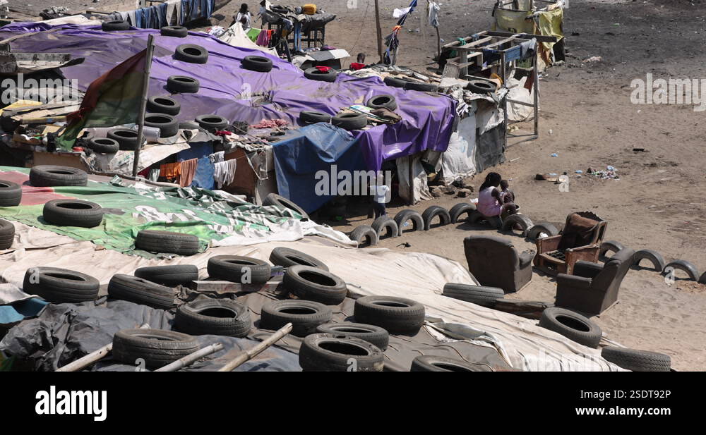 Accra Ghana poor fishing shacks on ocean 4K Stock Video Footage - Alamy