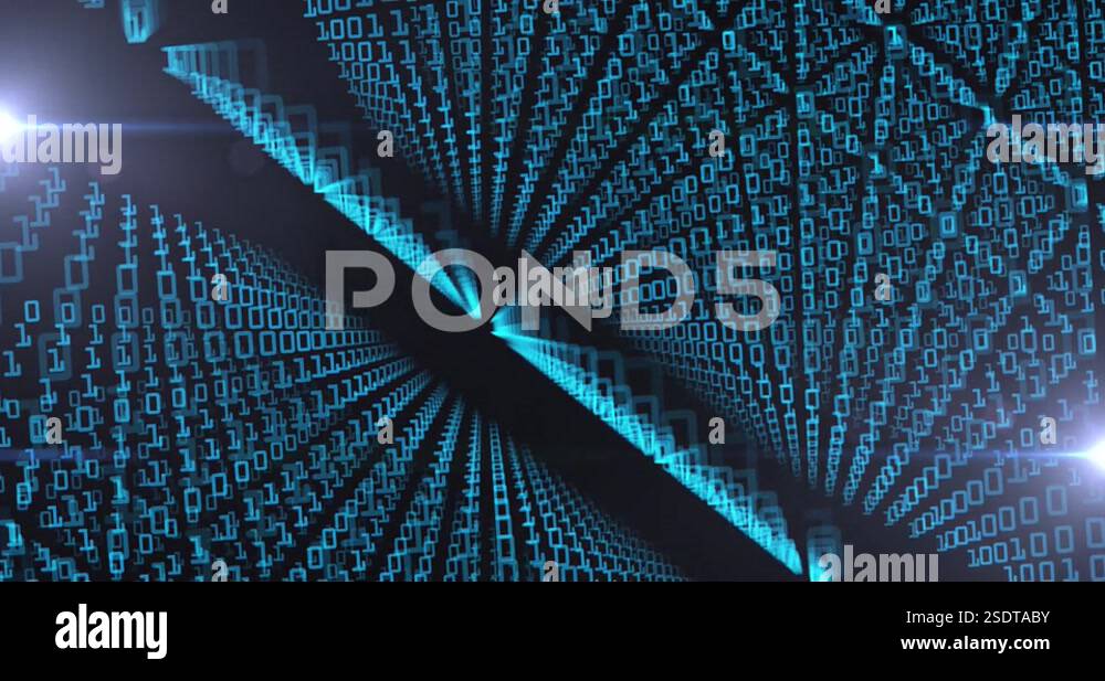 Animation digital interface blue binary Stock Videos & Footage - HD and ...