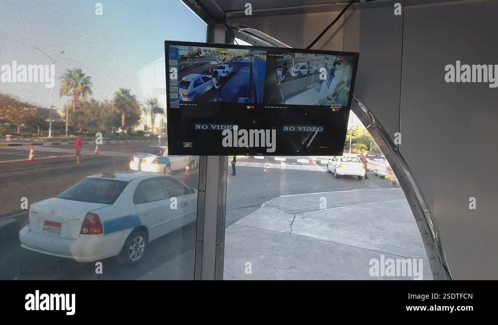 Egypt, Sharm El Sheikh luxury bus stop in sharm el sheikh naama bay ...
