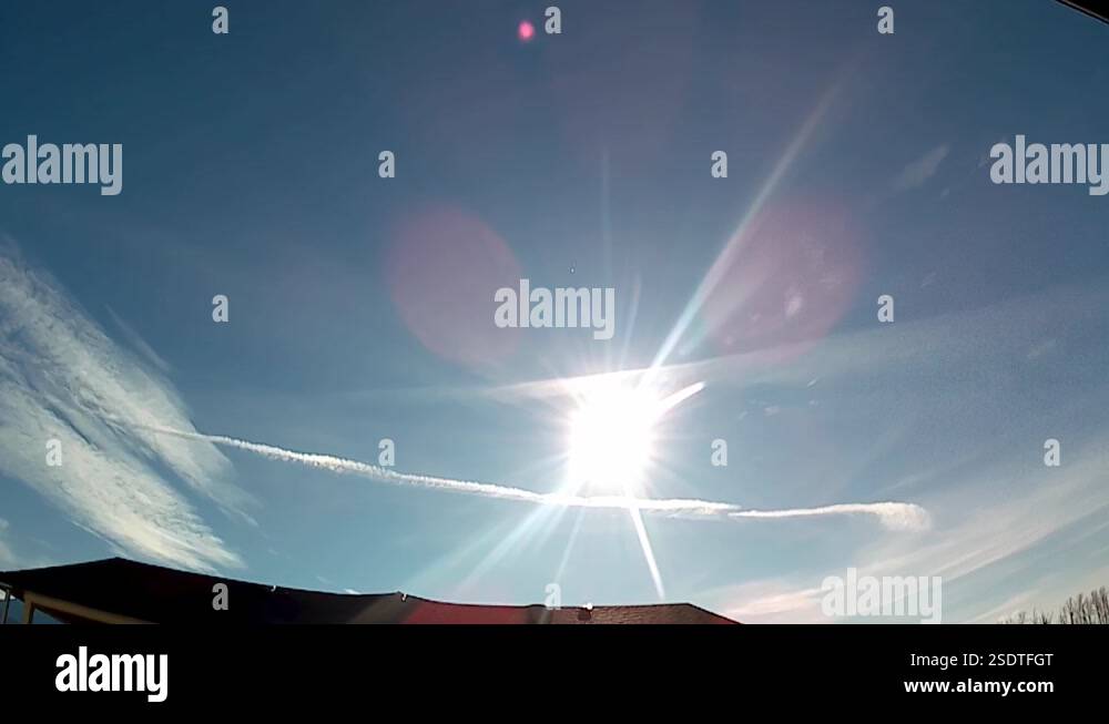 Homogenitus Cirrus Aviaticus Angel Hair Deposition Stock Video Footage ...