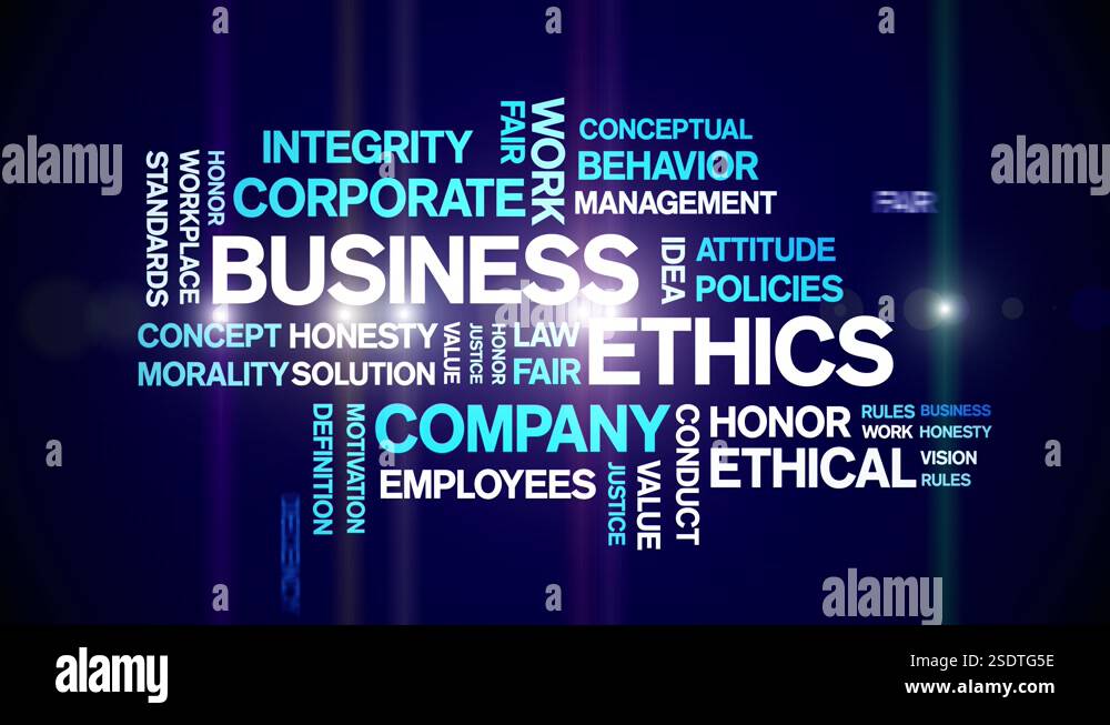 4k Business Ethics Animated Tag Word Cloud,Text Animation design ...