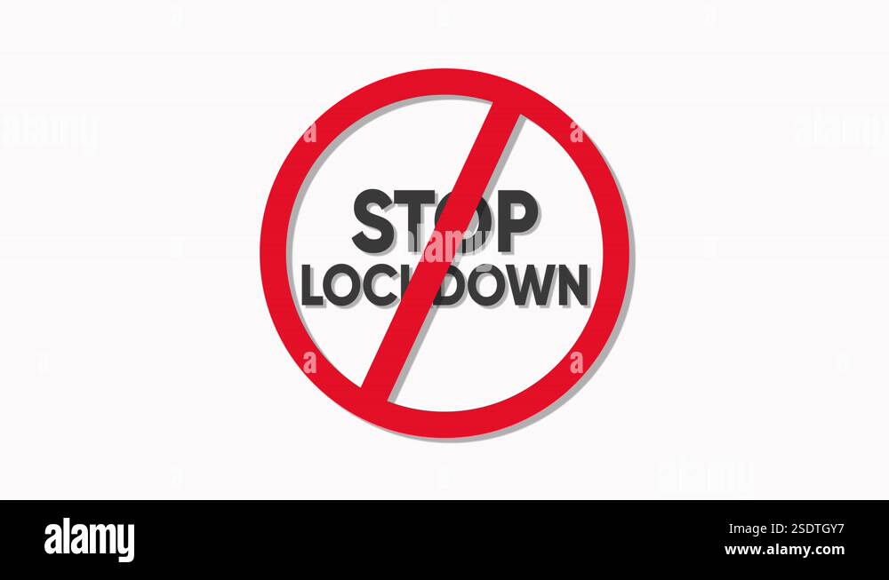Stop lockdown animated 4k illustration Stock Video Footage - Alamy