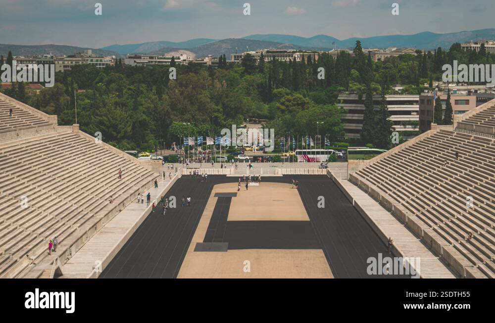 Panathenaic stadium the old olympic stadium Stock Videos & Footage - HD ...