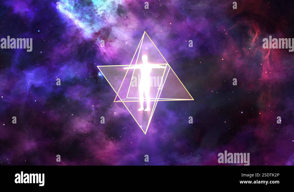 A looped 3D animation of the rotation of two tetrahedrons (Merkaba ...