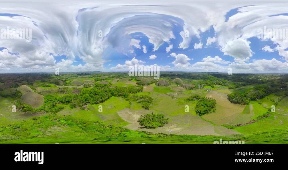 Chocolate hills.Bohol Philippines. 360-Degree view Stock Video Footage ...