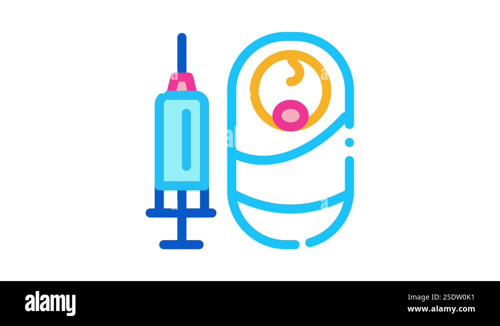 baby injection Icon Animation Stock Video Footage - Alamy