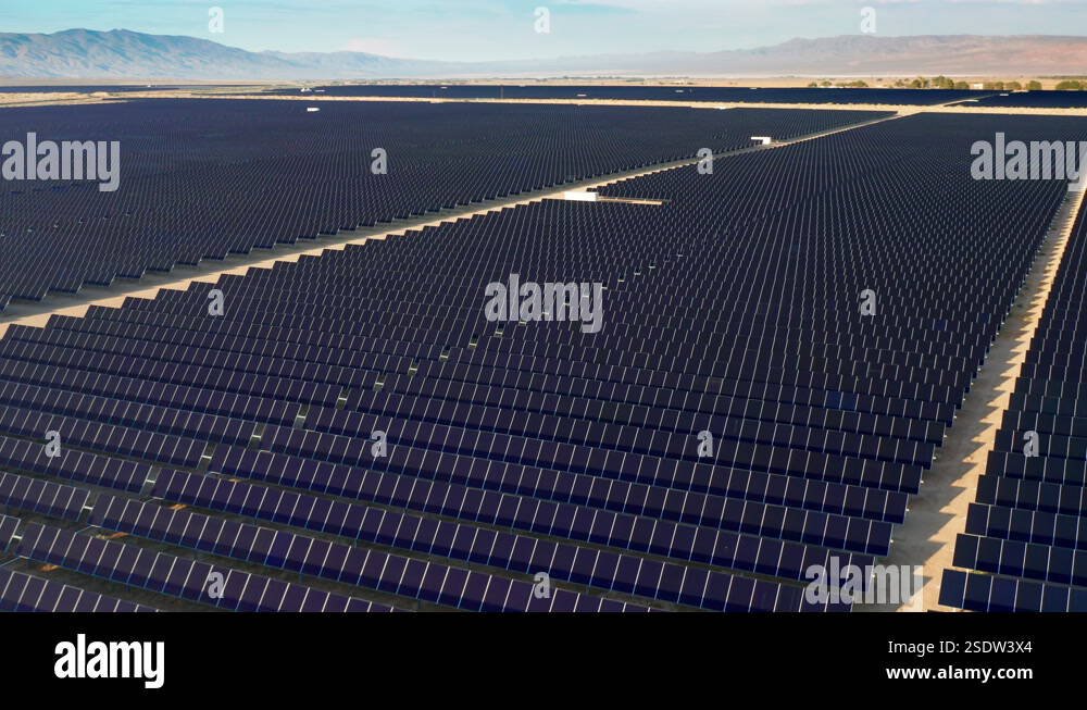Renewable ecological source of sun energy. Sunlight reflecting in solar ...