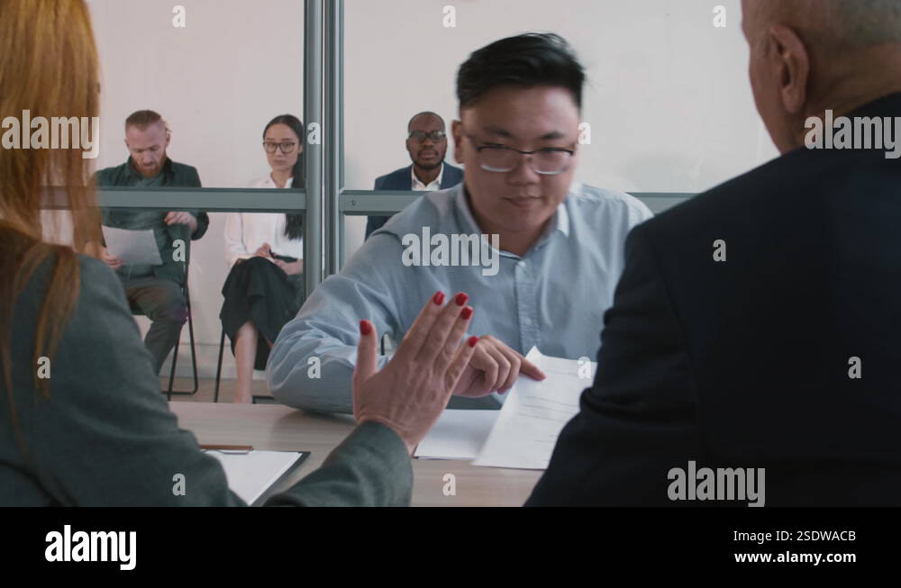 Asian Man Getting Angry after Interview Stock Video Footage - Alamy