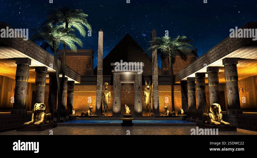 egyptian temple Center Stock Video Footage - Alamy