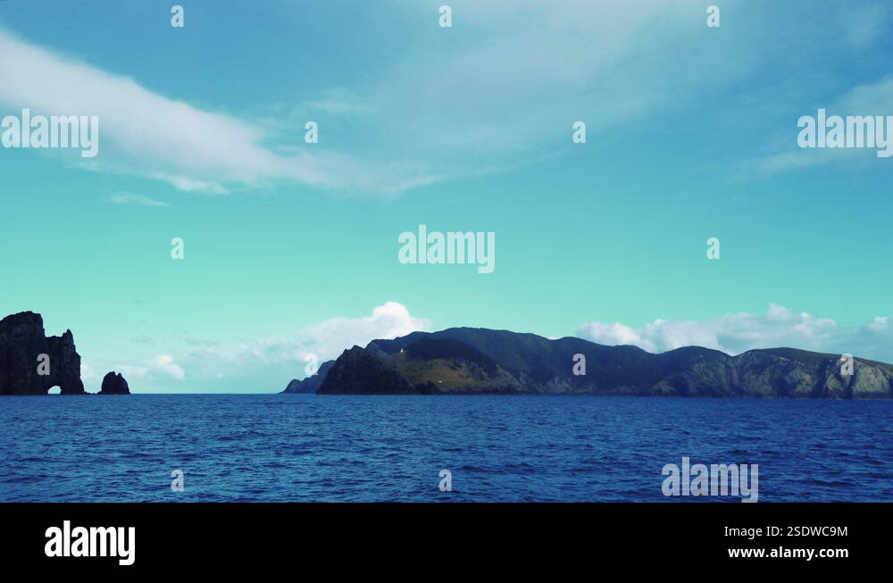 Rippling Water Through The Famous Rock Formation In New Zealand - Hole ...