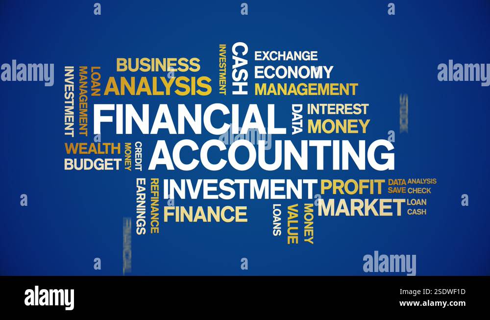4k Financial Accounting Animated Tag Word Cloud,Text Animation seamless ...