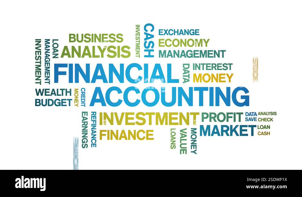 4k Financial Accounting Animated Tag Word Cloud,Text Animation seamless ...