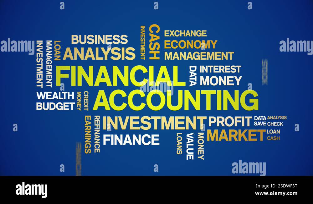 4k Financial Accounting Animated Tag Word Cloud,Text Animation seamless ...