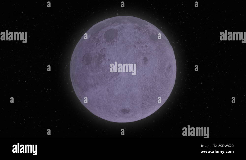 Vertical video, full moon rotating high in a peaceful twinkling starry ...