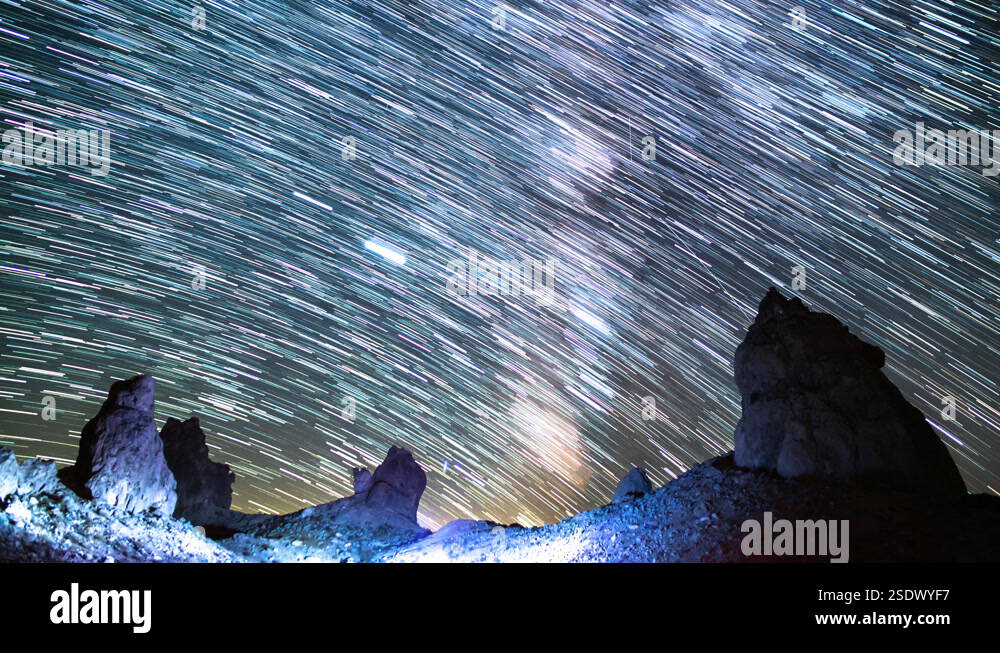 Startrails Perseid Meteor Shower Milky Way Galaxy Trona Pinnacles ...