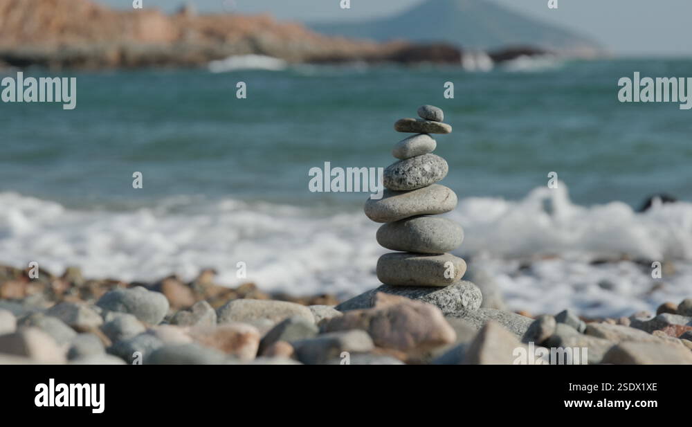 Balanced pebble pyramid on beach Stock Videos & Footage - HD and 4K ...
