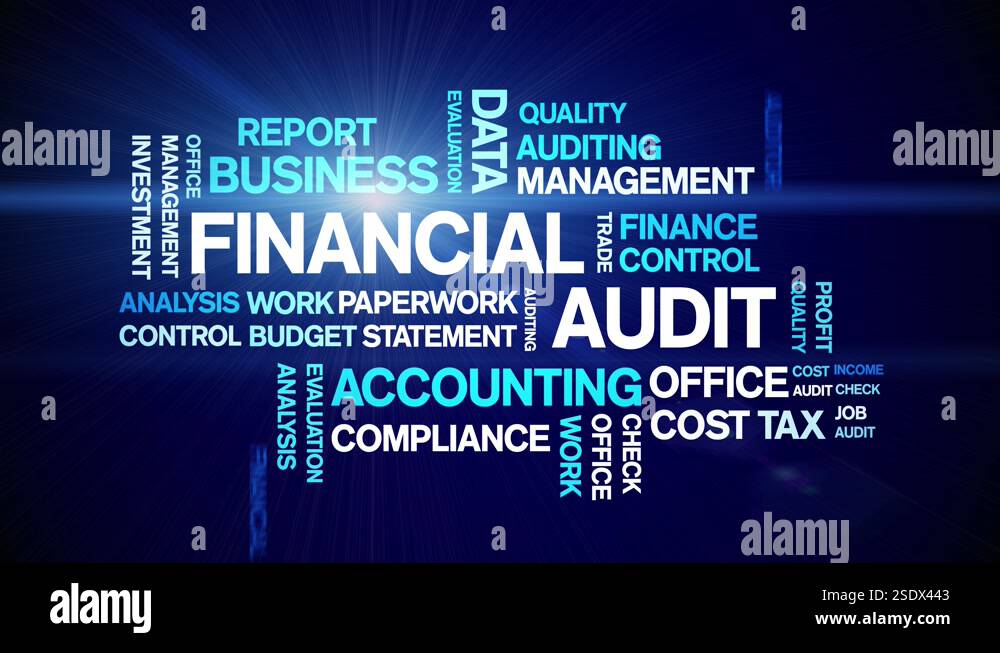 4k Financial Audit Animated Tag Word Cloud,Text Design Animation ...