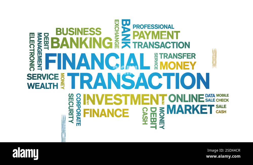 4k Financial Transaction Animated Tag Word Cloud,Text Animation ...