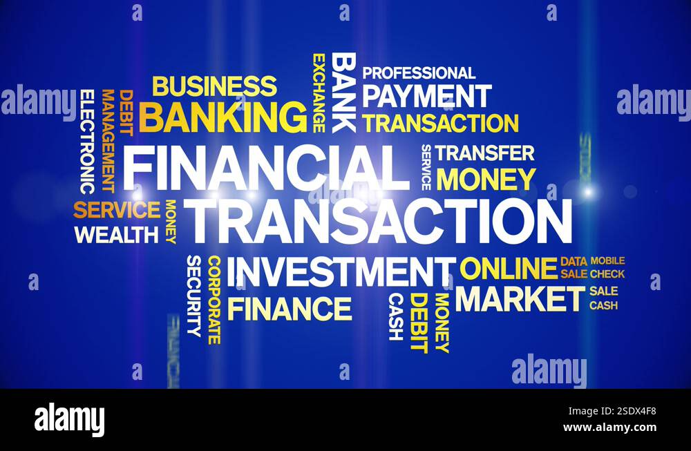 4k Financial Transaction Animated Tag Word Cloud,Text Animation ...