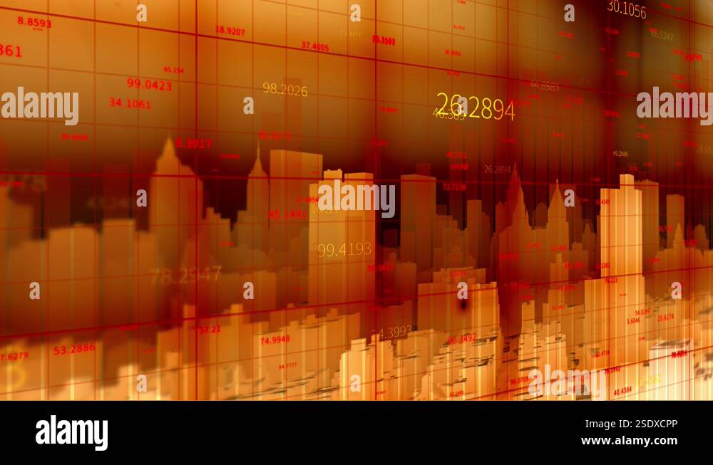 4K financial chart,Data trend hud Graph,tech city,Tableau of Market ...