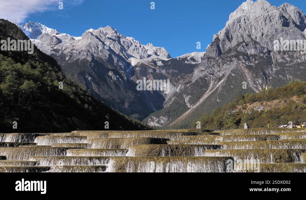 4K Blue Moon Valley Terrace near Lijiang, Yunnan, China Stock Video ...