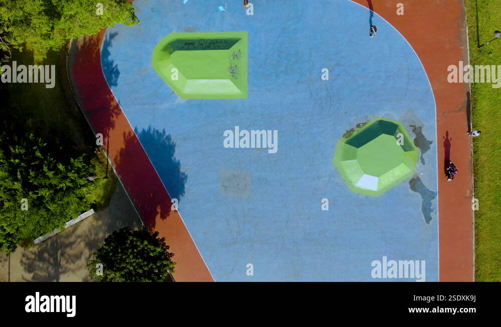 Aerial photography, Taiwan, Taipei, riverside park, extreme sports ...