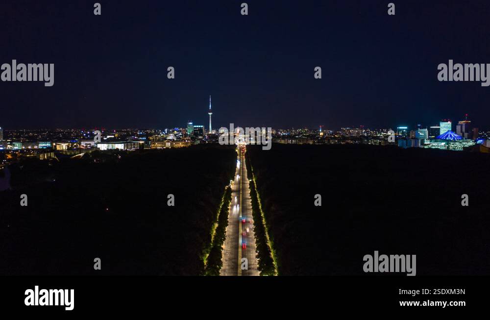 Berlin, Germany. Capital city HYperlapse aerial view with Tiergarten park and Stock Video ...