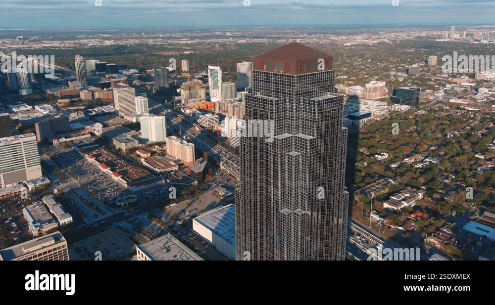 4k Aerial of the Galleria area in Houston, Texas Stock Video Footage ...