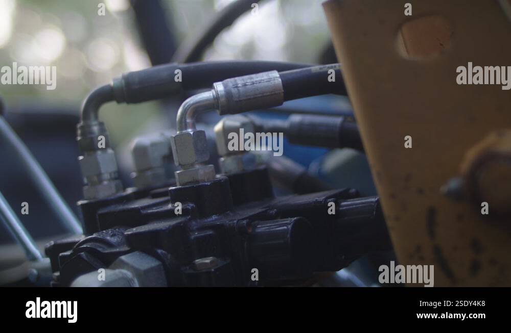 Controls and Mechanics of a Construction Vehicle Stock Video Footage ...