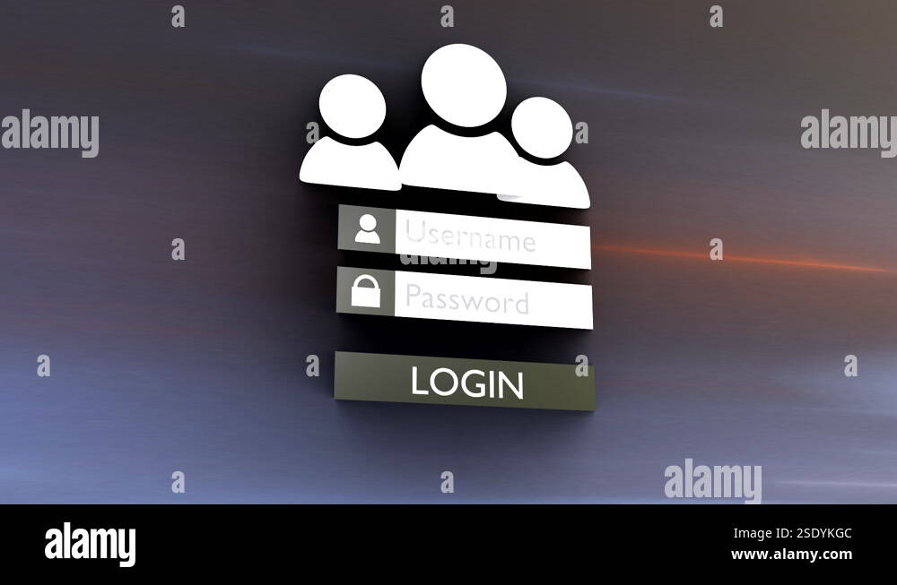 Login form page. animated registration window Stock Video Footage - Alamy