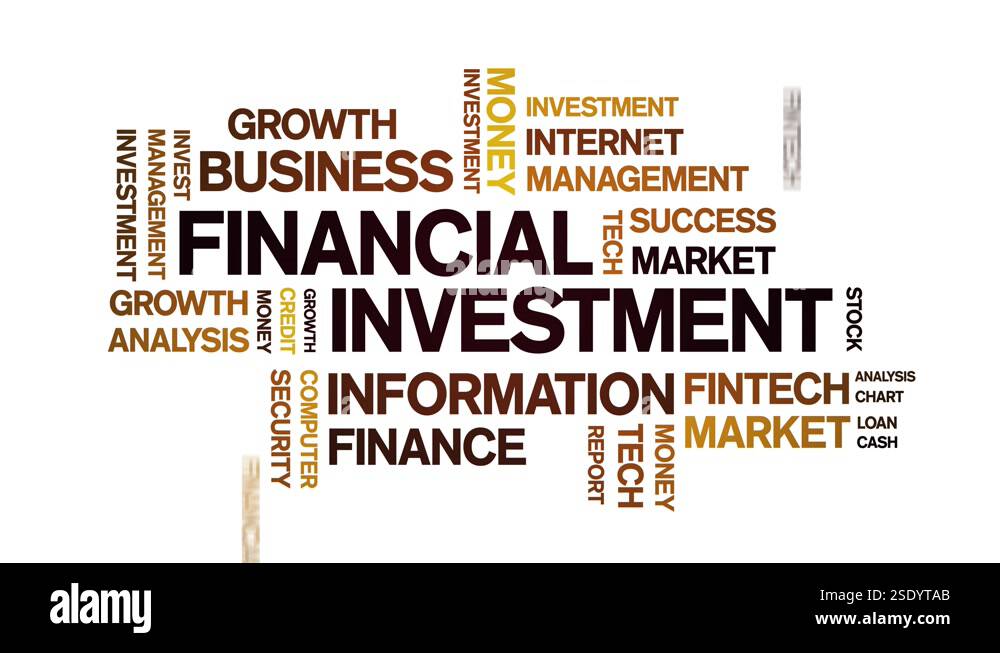 4k Financial Investment Animated Tag Word Cloud,Text Animation seamless ...
