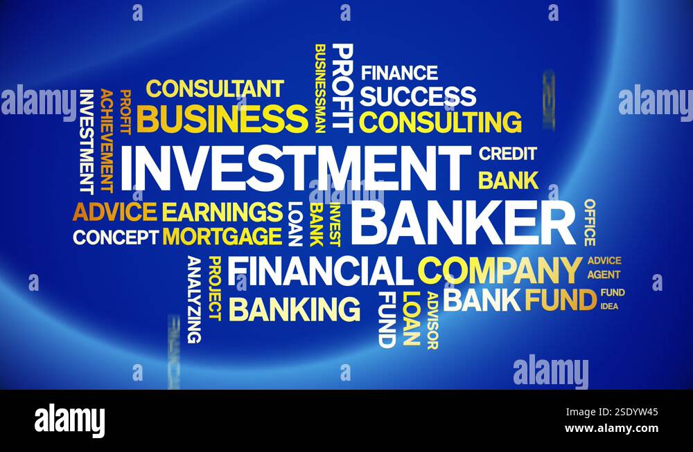 4k Investment Banker Animated Tag Word Cloud,Text Animation seamless ...