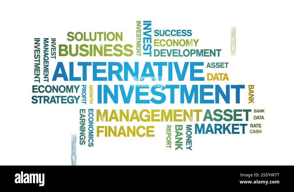 4k Alternative Investment Animated Tag Word Cloud,Text Animation ...