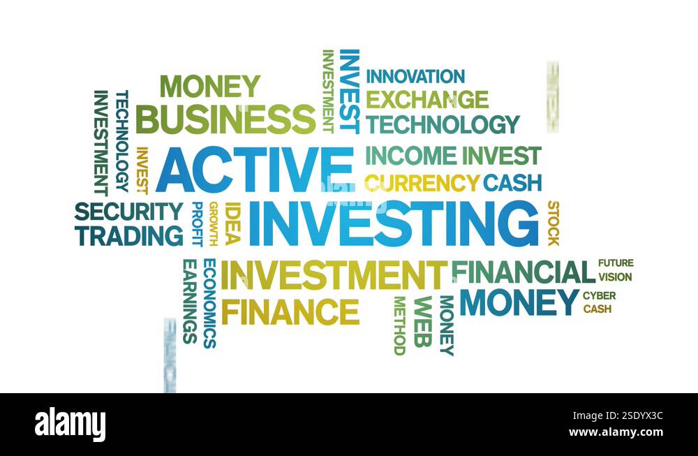 4k Active Investing Animated Tag Word Cloud,Text Design Animation ...