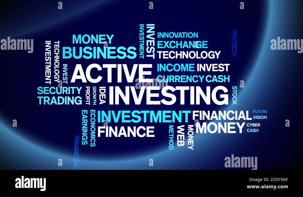 4k Active Investing Animated Tag Word Cloud,Text Design Animation ...