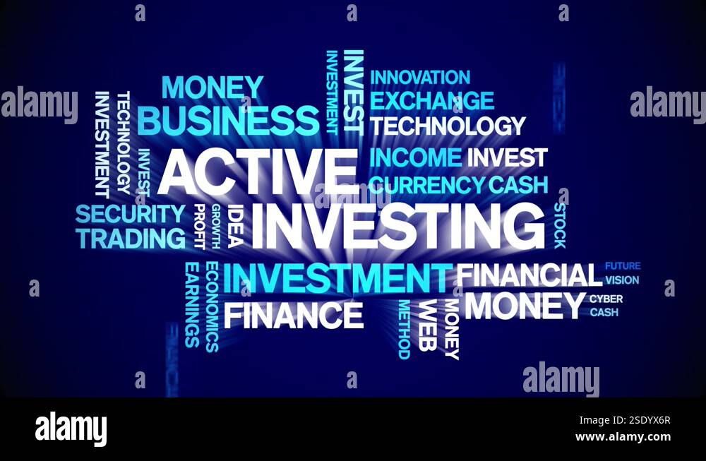 4k Active Investing Animated Tag Word Cloud,Text Design Animation ...