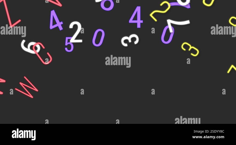 Digital animation of multiple changing numbers and alphabets floating against Stock Video ...