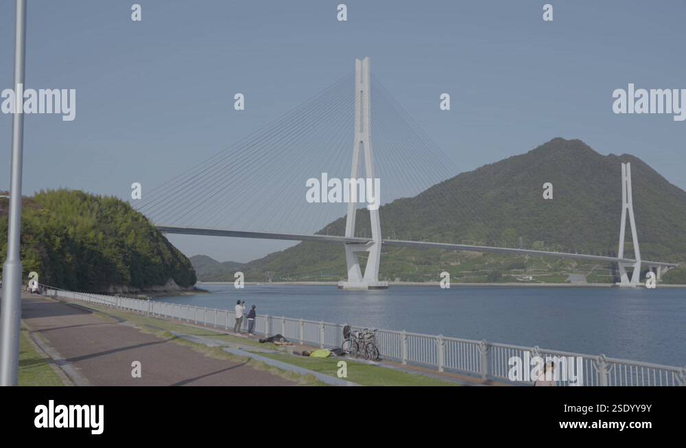 Tatara Bridge on Omishima Island, Shimanami Kaido road Japan Stock ...