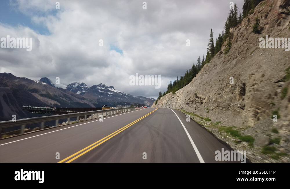 Stunning Attraction Glacier Skywalk of Jasper National Park Stock Video ...