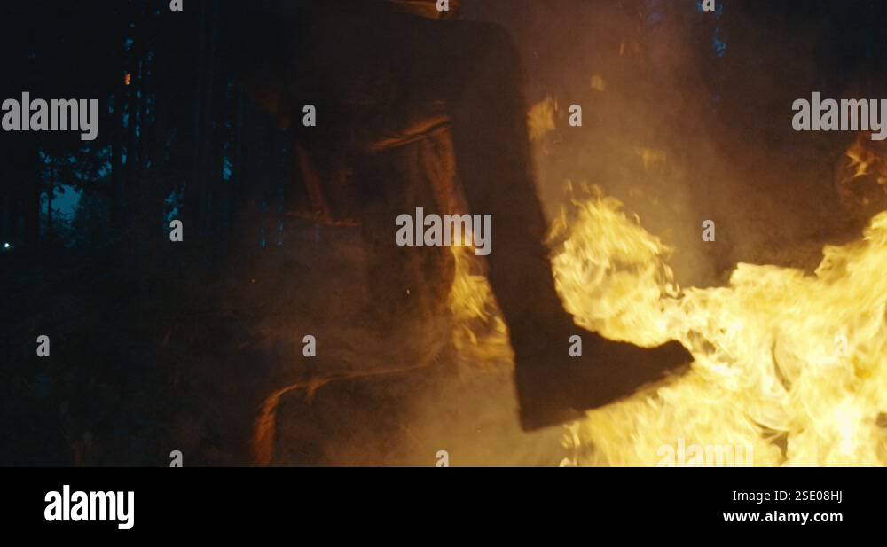 Soldiers of the elite special purpose units in forest at night Stock ...