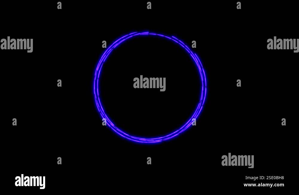 Popular Neon seamless pattern. 2D geometric shapes with neon moving ...