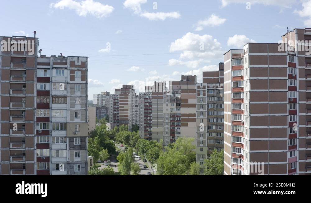 Soviet style architecture. Chernobyl style old building Stock Video ...