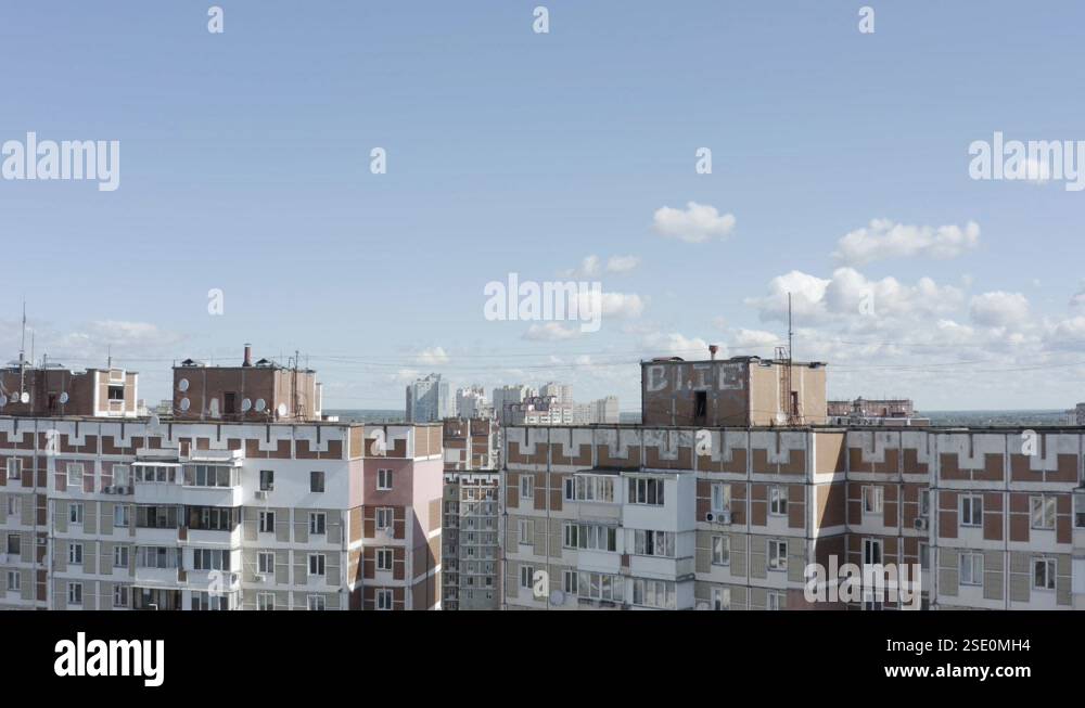 Soviet style architecture. Chernobyl style old building Stock Video ...