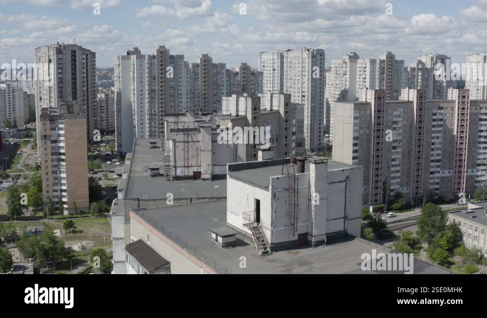 Soviet style architecture. Chernobyl style old building Stock Video ...