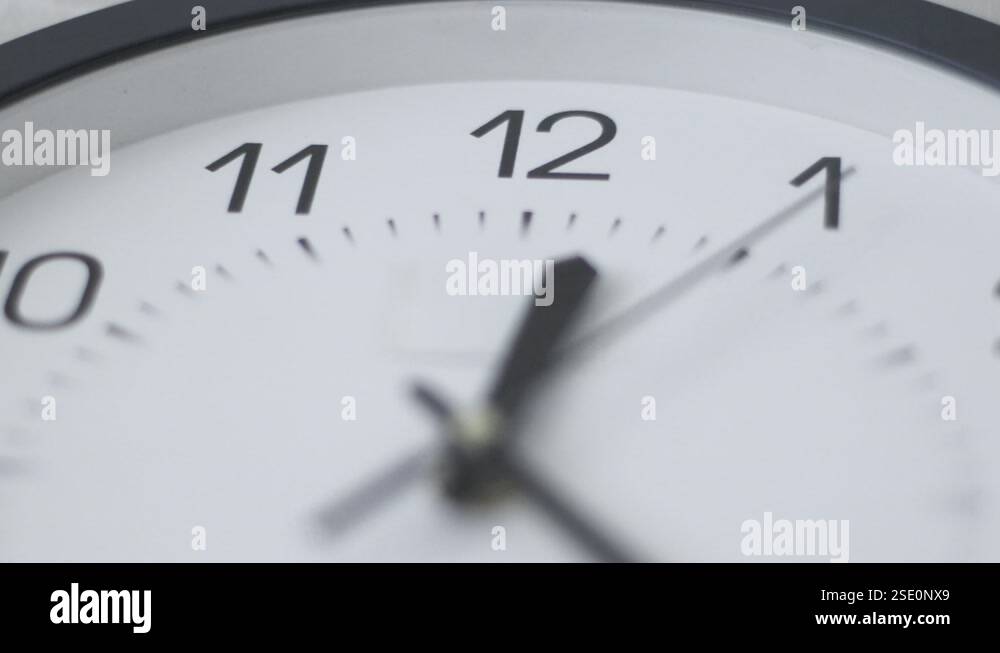Time is running out. Timelapse moving fast. Wall clock with dial and ...