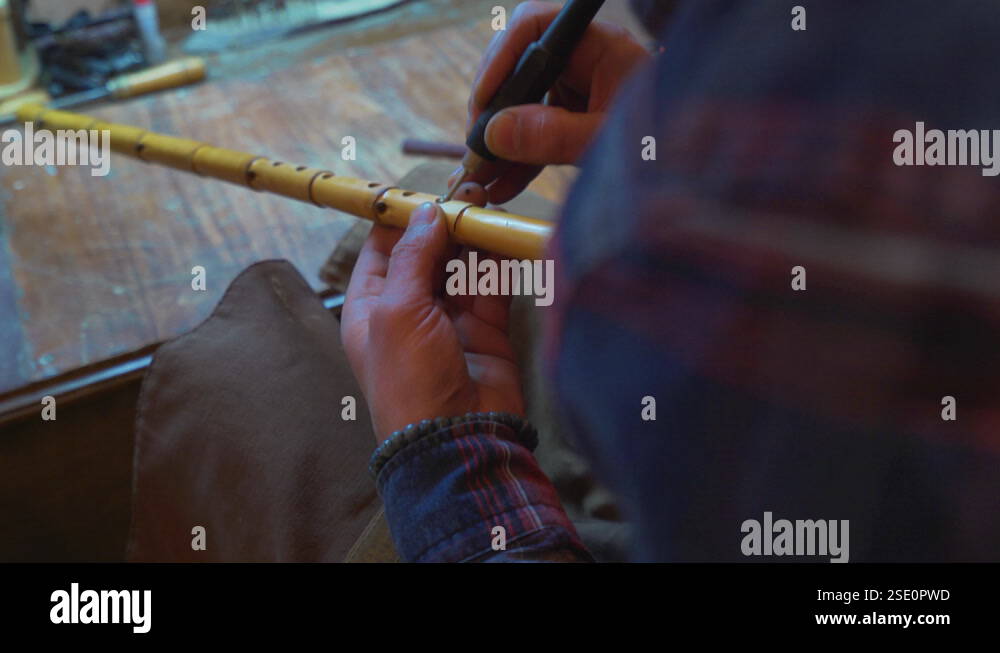 A master is making Ney instrument. 4K Footage in Turkey Stock Video ...