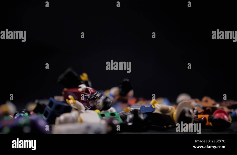 lego figures toys falling down Stock Video Footage - Alamy