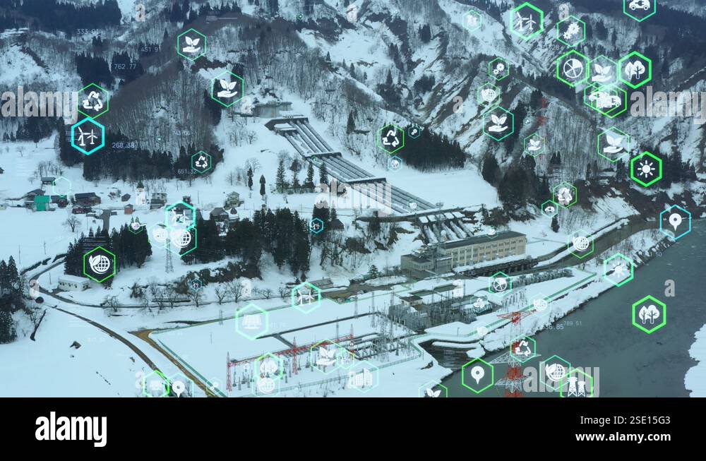 Hydropower plant. Renewable energy. Sustainable development goals. SDGs ...