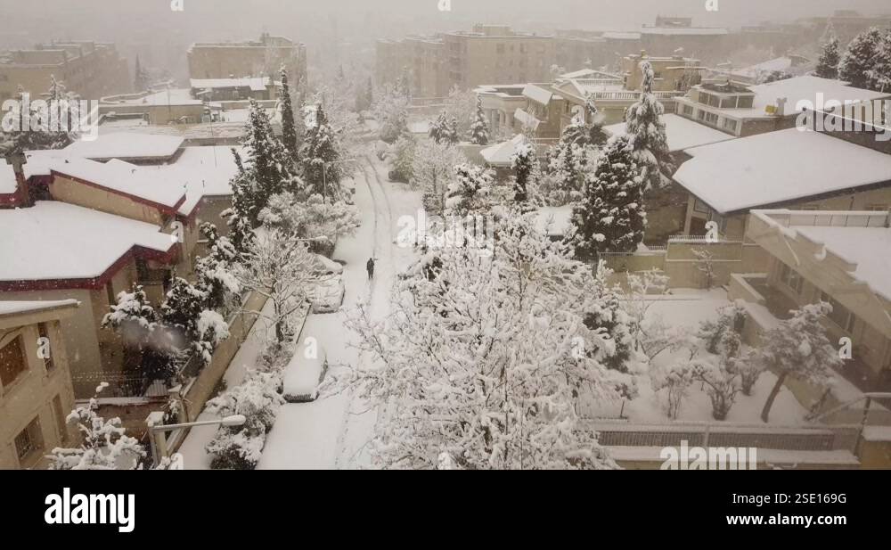 Snowfall in Tehran Iran. Heavy snow is falling NOW in city center. the ...